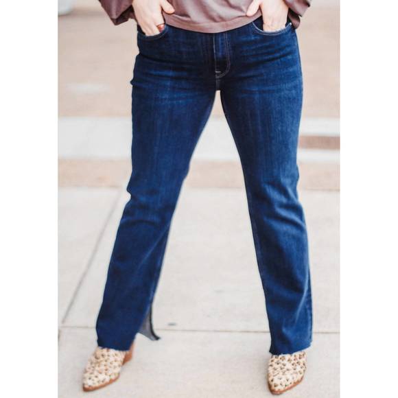 Mavi | Jeans | New Mavi Maria Slit Flare Jean In Organic Blue | Poshmark